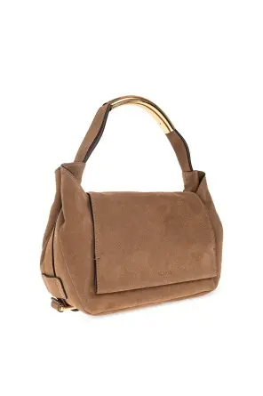 Moschino Embossed Top Handle Bag - Brown