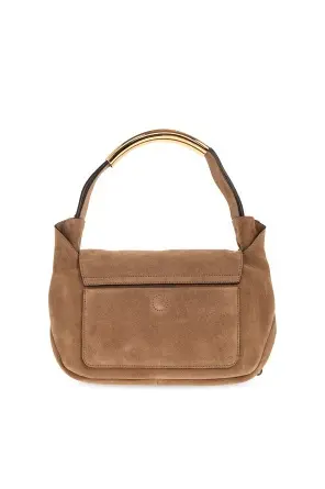 Moschino Embossed Top Handle Bag - Brown