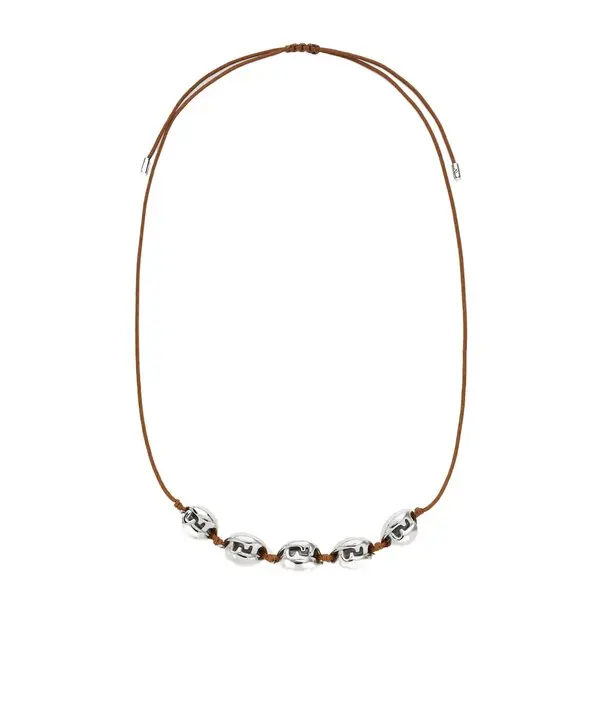 Fendi Shell Ff Necklace - Brown