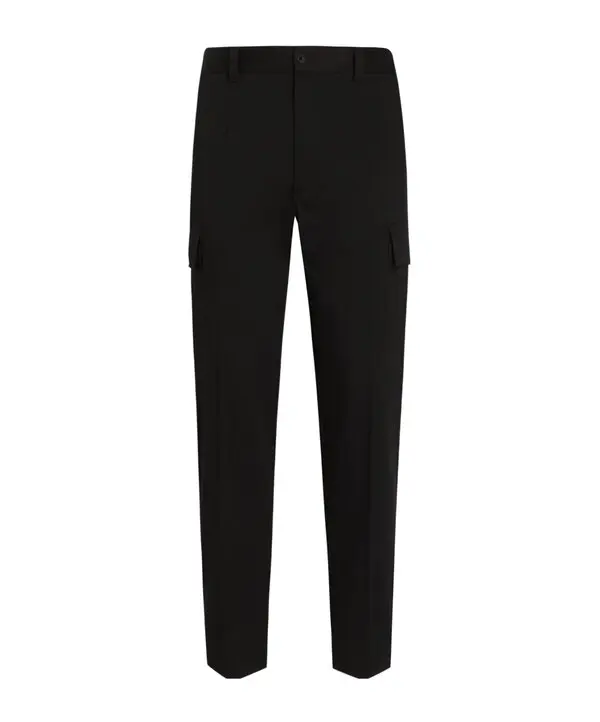 Dolce & Gabbana Logo Plaque Cargo Pants - Black