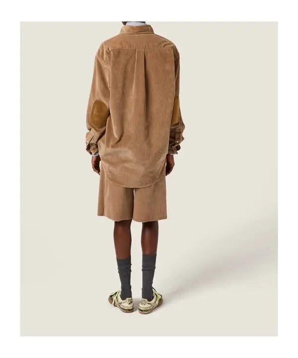 Miu Miu Corduroy And Suede Shirt