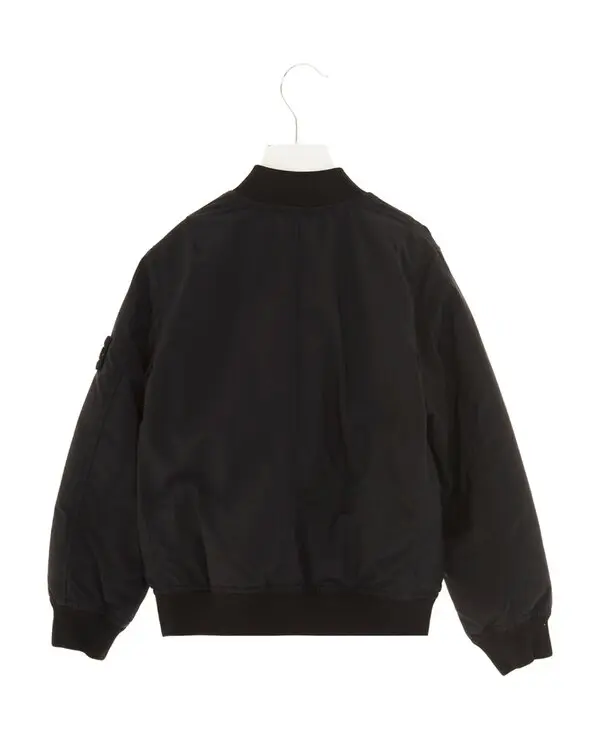 Stone Island Compass Patch Feather-down Bomber Jacket - Black