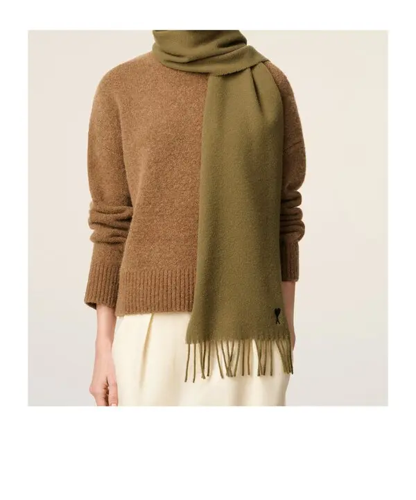 Ami De Coeur Embroidered Scarf - Bronze
