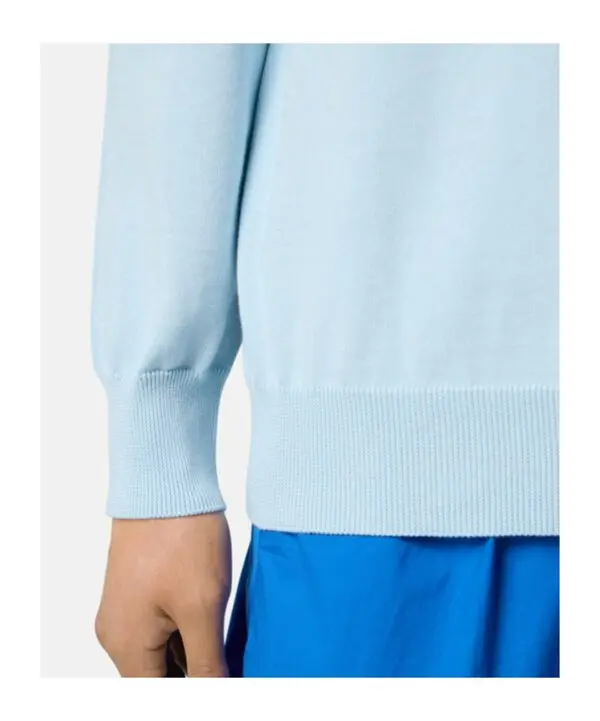 Stone Island Logo Detailed Crewneck Sweatshirt - Sky-blue