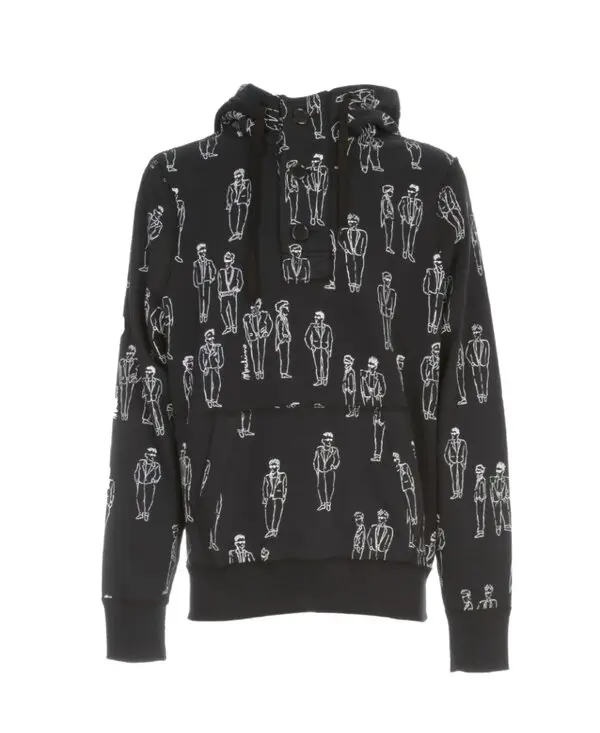 Moschino Printed Hoodie With Kangaroo Pocket