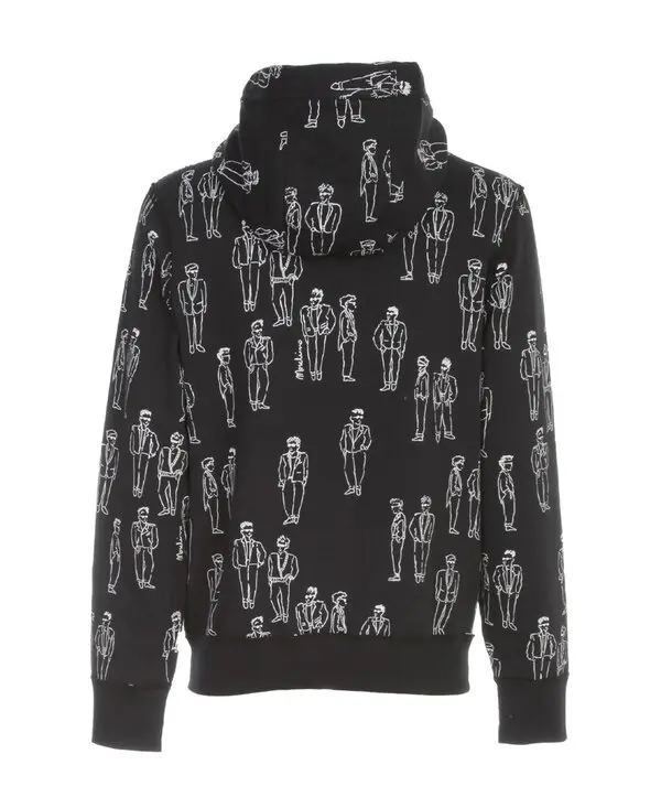 Moschino Printed Hoodie With Kangaroo Pocket
