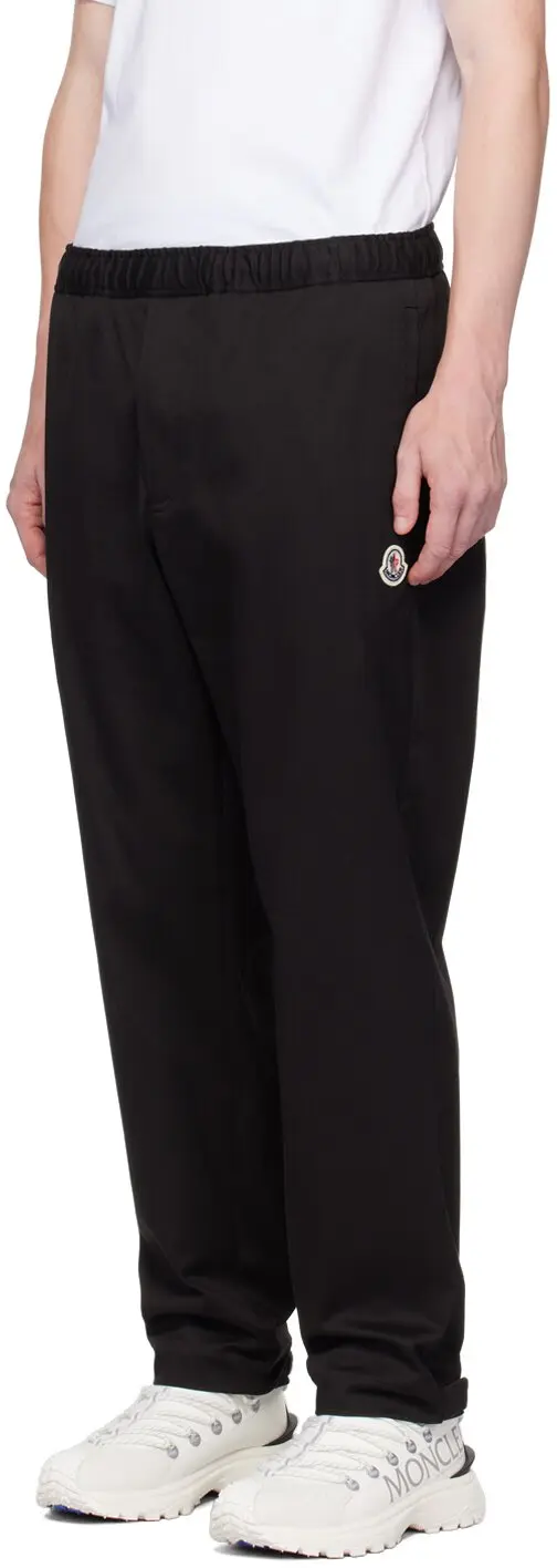 Moncler Mid-rise Straight Leg Trousers With Elastic Waist And Pockets
