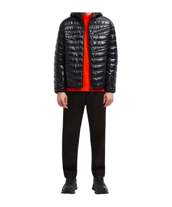 Moncler Mid-rise Straight Leg Trousers With Elastic Waist And Pockets