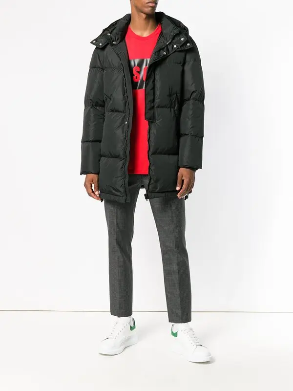 MSGM Logo Printed Padded Down Jacket