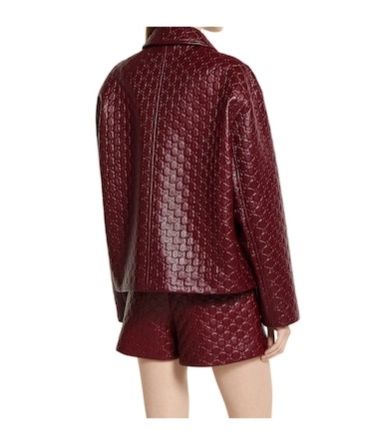 Gucci Embossed Gg Leather Jacket - Red