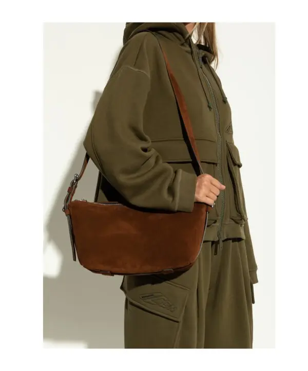 Moschino Embossed Zipped Shoulder Bag