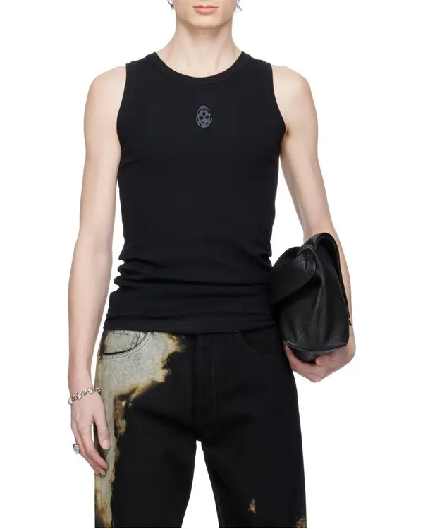 Alexander McQueen Skull Ribbed Tank Top