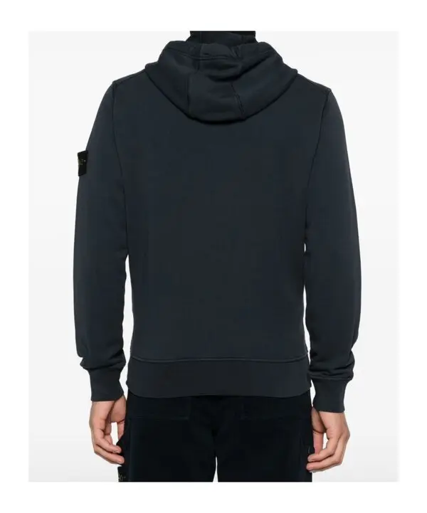 Stone Island Logo Patch Zip-up Hooded Jacket