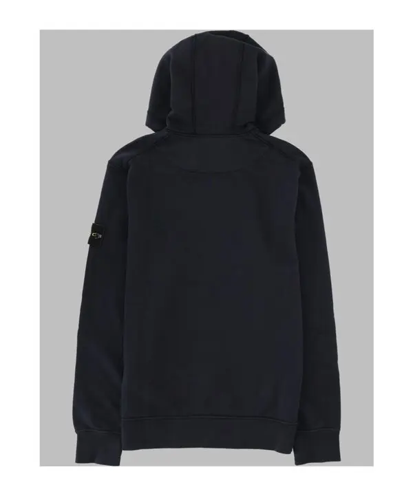 Stone Island Logo Patch Zip-up Hooded Jacket