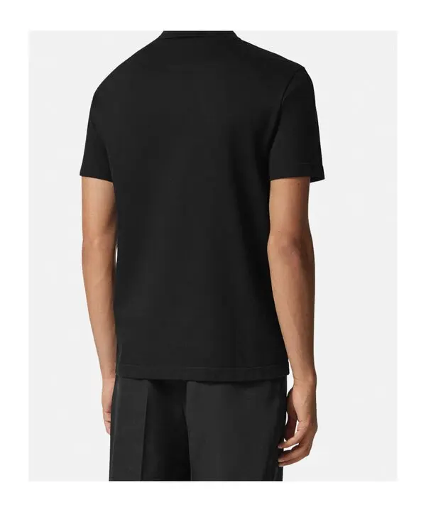 Versace 1/4 Zipped Short-sleeved Polo Shirt