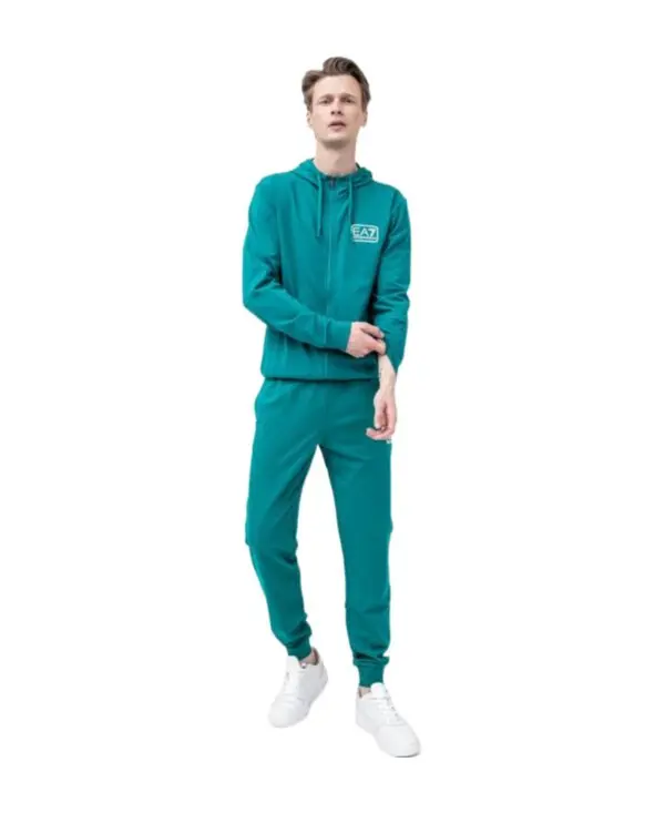 EA7 Hooded Zip Jacket With Logo Detail