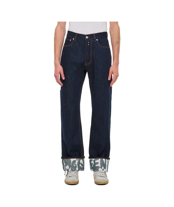 Alexander McQueen Graffiti Straight Jeans