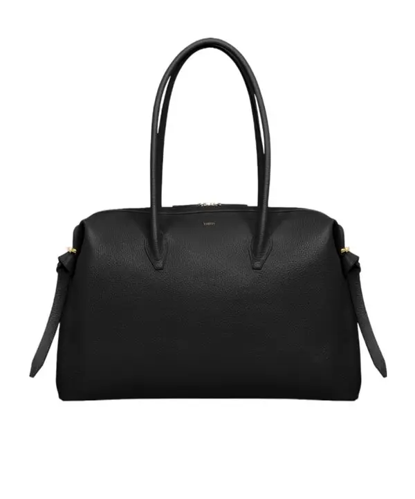 Yuzefi Brioche Duffle Pebble Grained Leather Bag - Black
