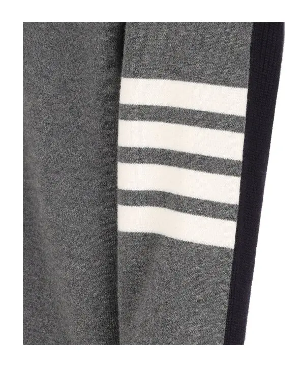 Thom Browne 4-bar Two-toned Knitted Jumper - Grey