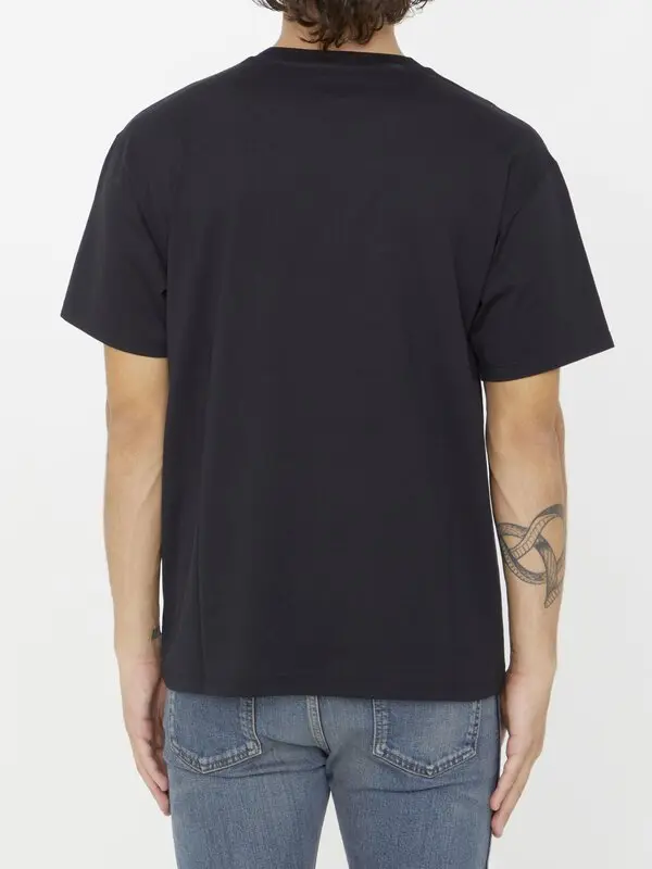 Celine Loose Embroidered T-shirt In Cotton Jersey
