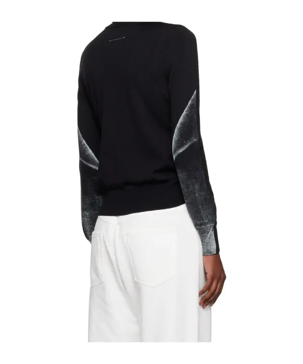 MAISON MARGIELA V-neck Graphic Print Sweater