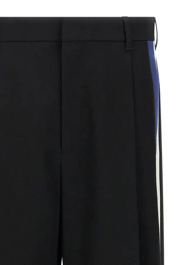 Marni Wool Trousers With Bicolour Side Bands