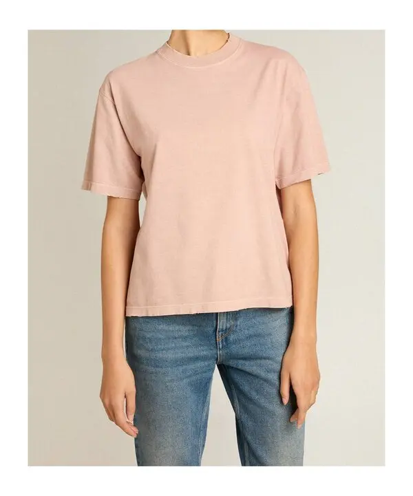 GOLDEN GOOSE Boxy Logo T-shirt - Pink