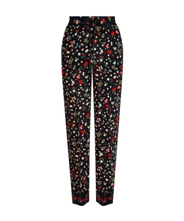 Red Valentino Floral Printed Straight-leg Trousers