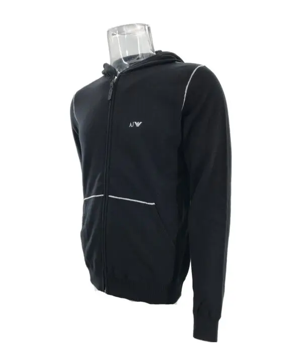 Emporio Armani Hooded Long-sleeved Knitted Jacket