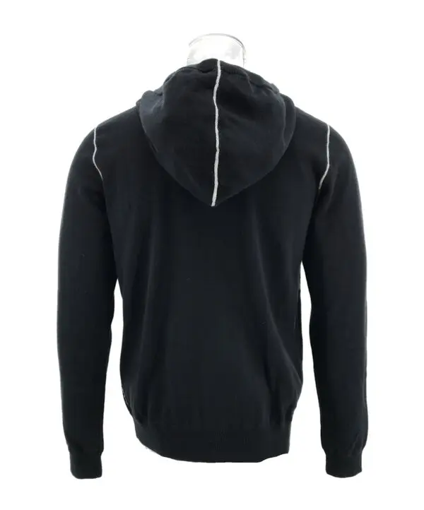 Emporio Armani Hooded Long-sleeved Knitted Jacket