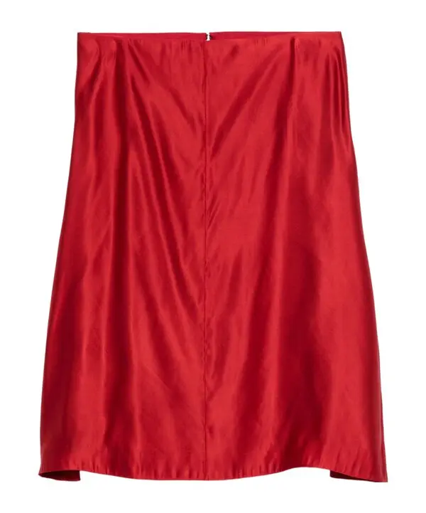 Khaite Satin Midi Skirt