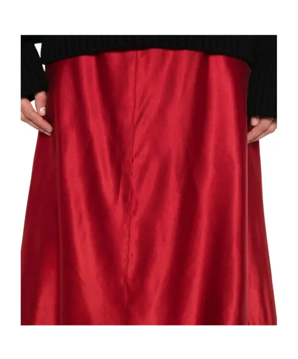 Khaite Satin Midi Skirt