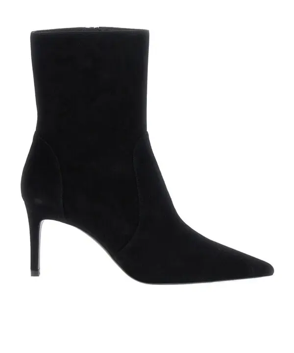 STUART WEITZMAN Pointed Toe Stiletto Ankle Boots With Side Zip