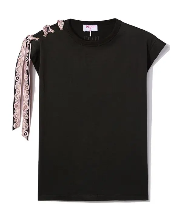 Emilio Pucci Cotton T-shirt With Tie Detail