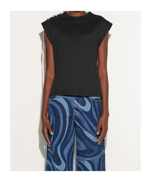 Emilio Pucci Cotton T-shirt With Tie Detail