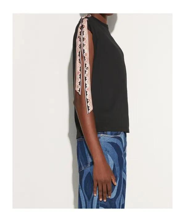 Emilio Pucci Cotton T-shirt With Tie Detail