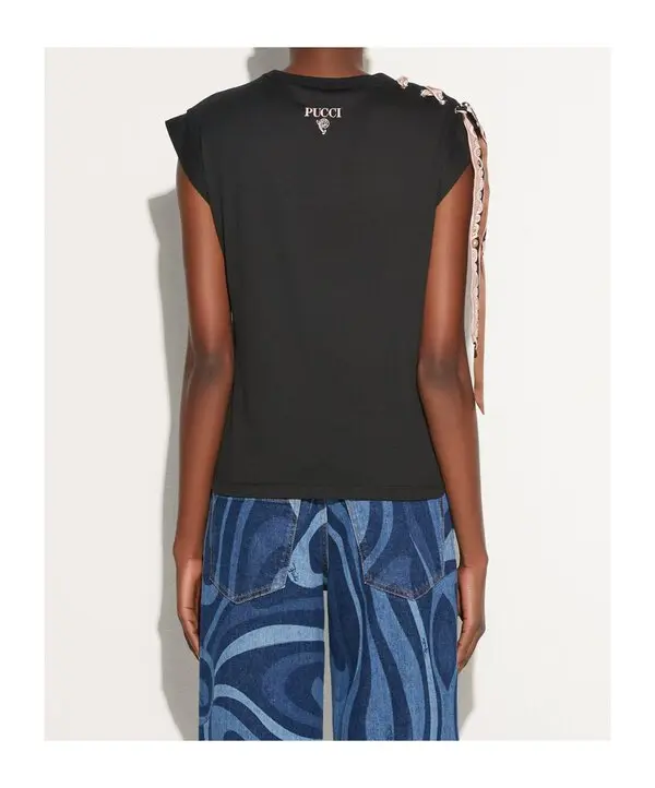 Emilio Pucci Cotton T-shirt With Tie Detail