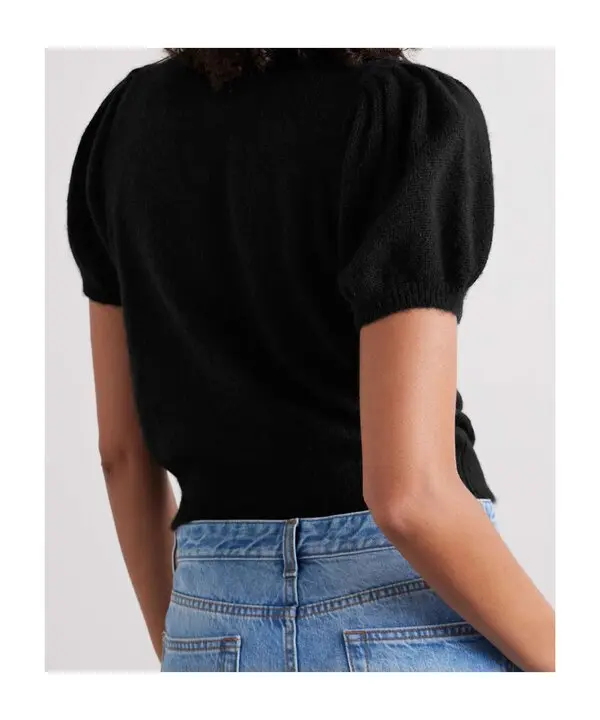 DÔEN Puff-sleeve Cardigan