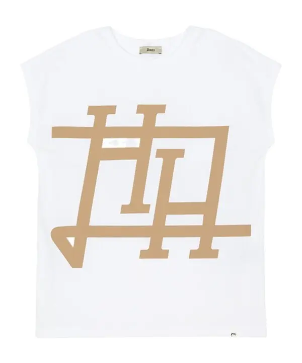 Herno Logo Graphic Crewneck T-shirt - Nude
