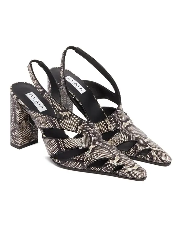 Alaïa Printed Heeled Slingback Pumps