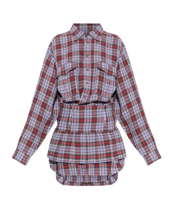 VIVIENNE WESTWOOD Marta Check Mini Shirt Dress