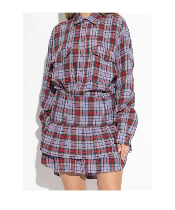 VIVIENNE WESTWOOD Marta Check Mini Shirt Dress