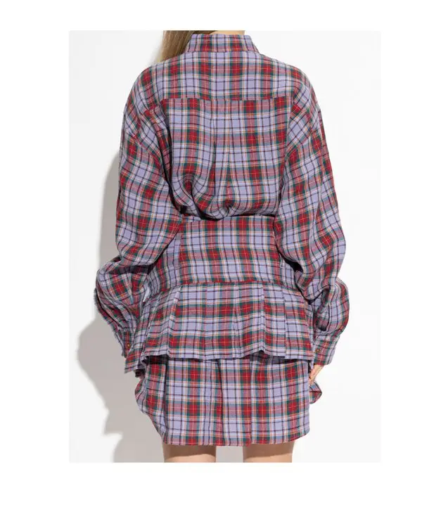 VIVIENNE WESTWOOD Marta Check Mini Shirt Dress