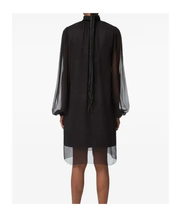 Nina Ricci High-neck Balloon-sleeve Mini Dress