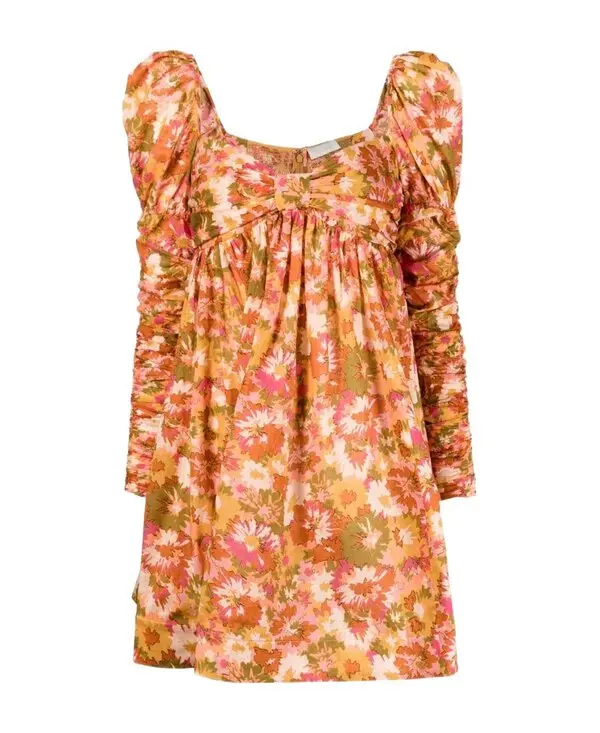Zimmermann Violet Floral-print Mini Dress