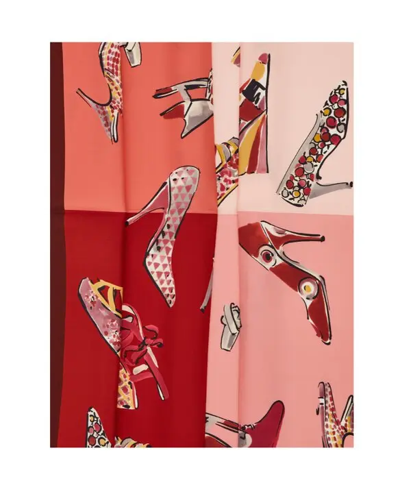 FERRAGAMO Genio Print Silk Scarf