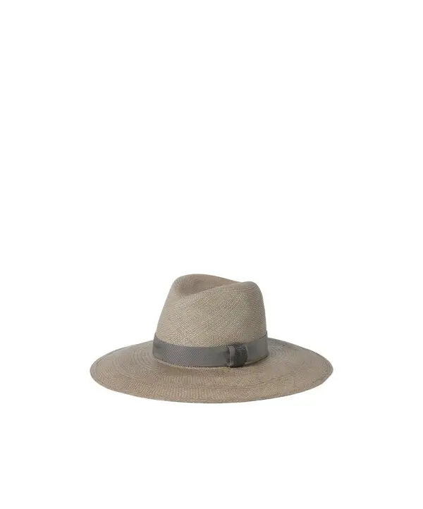 Brunello Cucinelli Leather Band Fedora - Beige