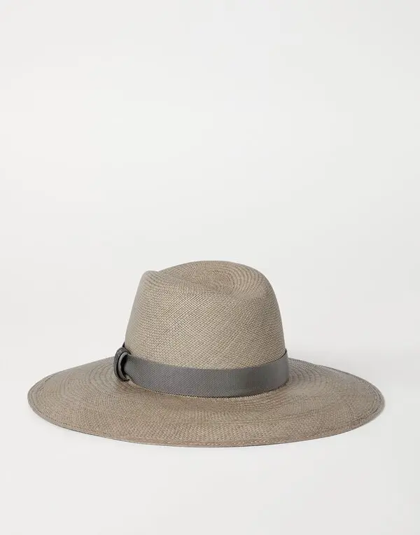 Brunello Cucinelli Leather Band Fedora - Beige