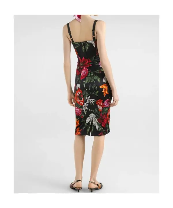 Dolce & Gabbana Floral Sleeveless Midi Dress - Multi-color