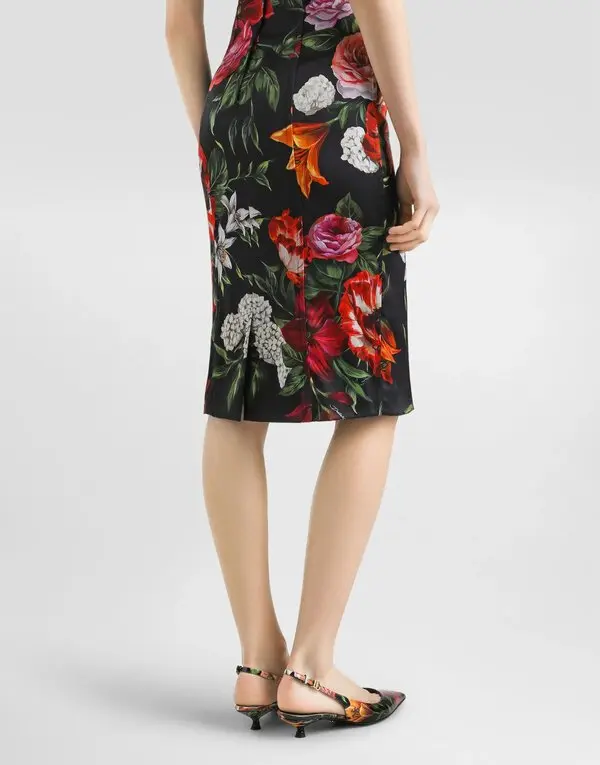 Dolce & Gabbana Floral Sleeveless Midi Dress - Multi-color